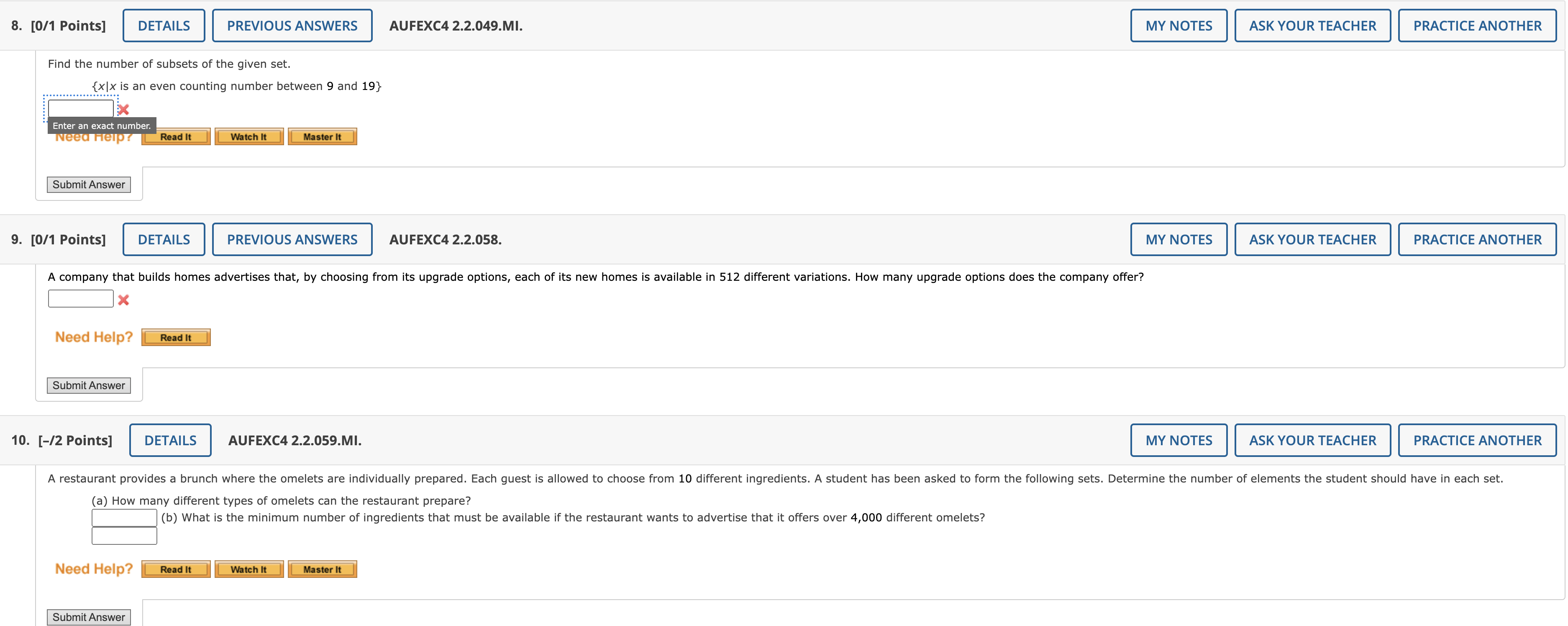 Solved Find the number of subsets of the given set. {x∣x is | Chegg.com