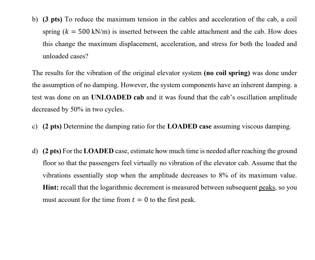 Solved The figure shows a traction elevator system used in | Chegg.com