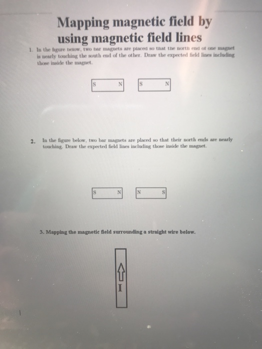 Solved Mapping magnetic field by using magnetic field lines | Chegg.com