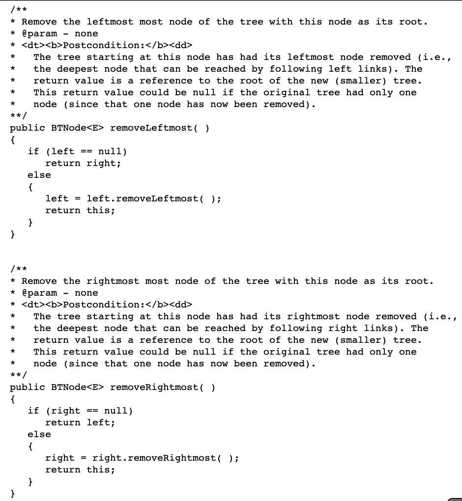 Solved Using the BTNode class code provided, create the | Chegg.com