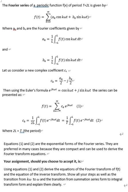 Solved The Fourier series of a periodic function f(x) of | Chegg.com