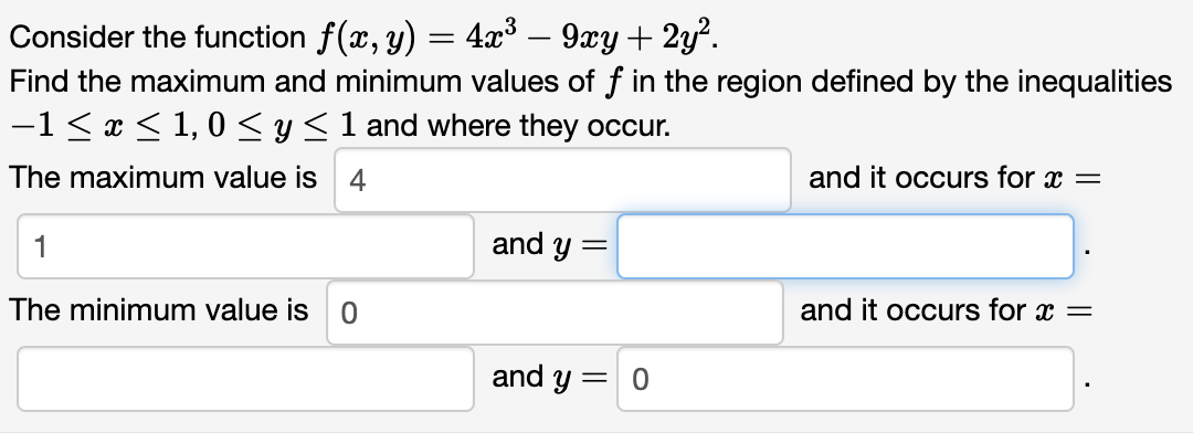 Solved Consider the function f(x,y)=4x3−9xy+2y2. Find the | Chegg.com