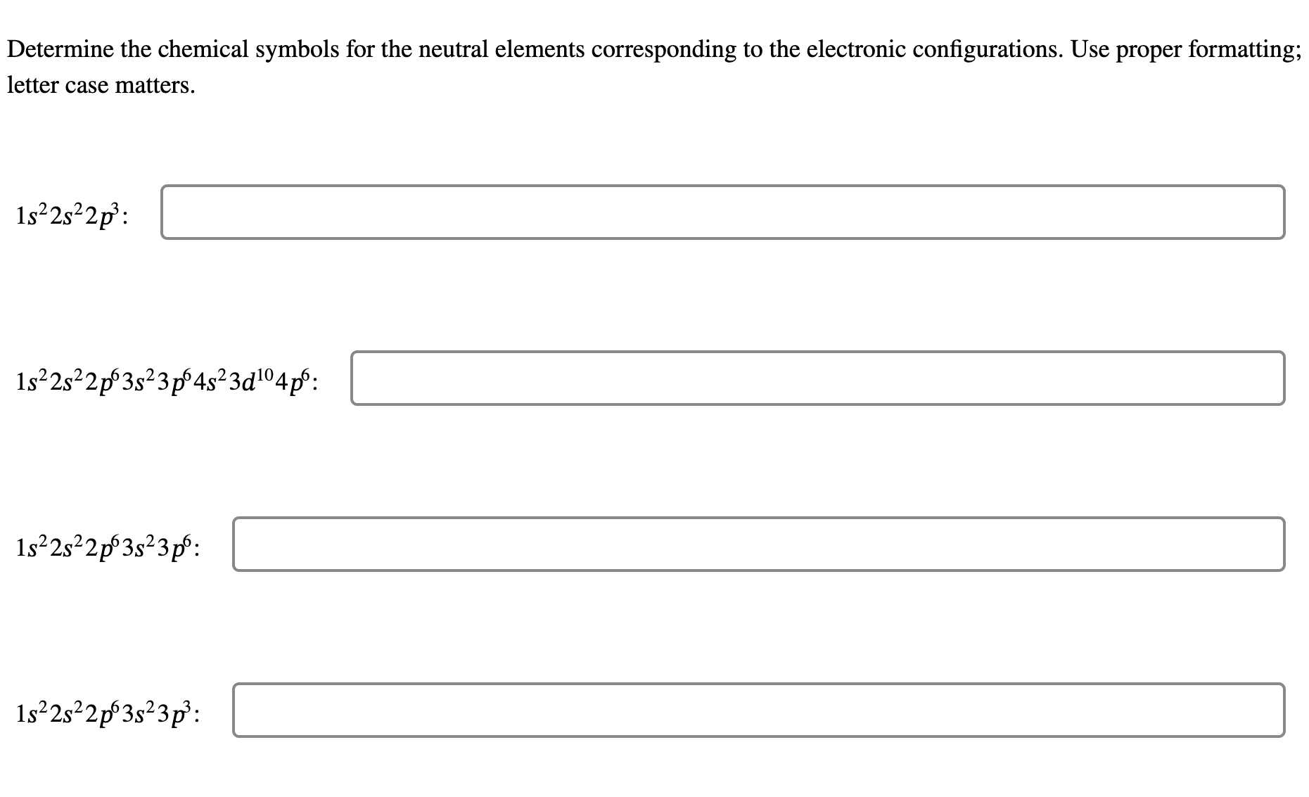 Solved Determine the chemical symbols for the neutral | Chegg.com