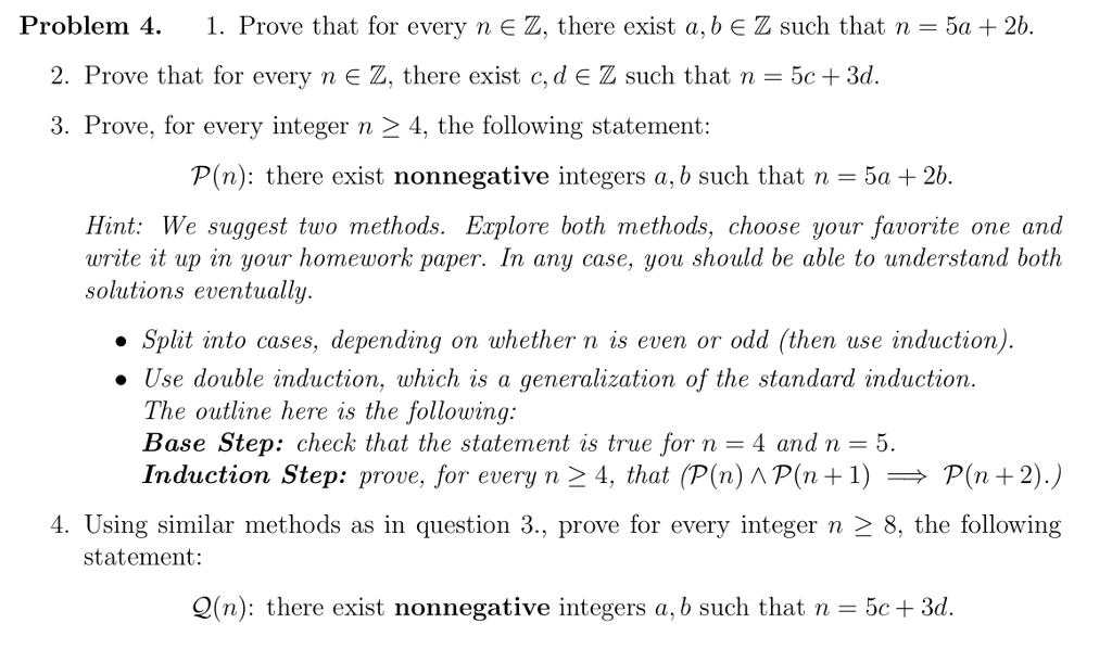 Solved Problem 4 1 Prove That For Every N є Z There Exist