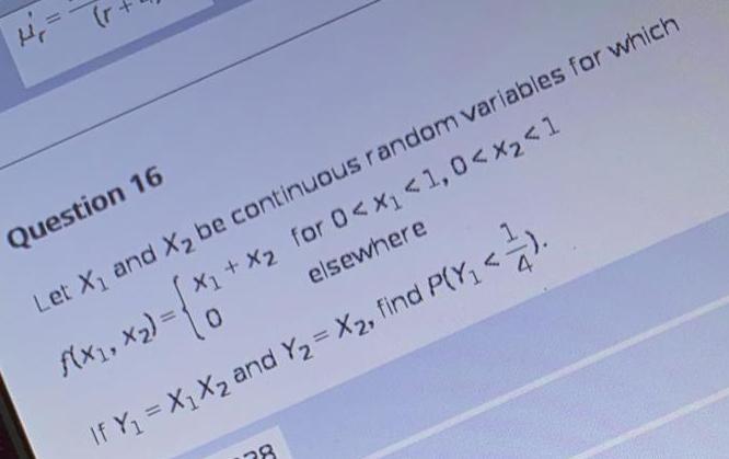 Solved Question 16 5 Let X1 and Xbe continuous random | Chegg.com Solved Question 16 5 Let X1 and Xbe continuous random | Chegg.com