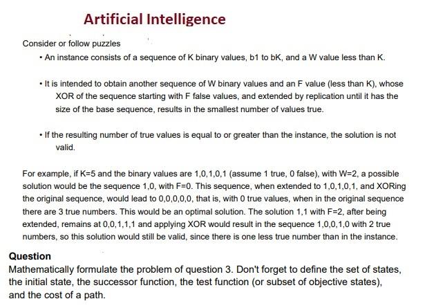 Consider or follow puzzles - An instance consists of | Chegg.com