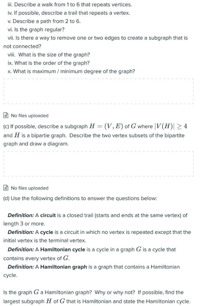 Solved (a) Draw and label the graph numbering nodes from 1 | Chegg.com