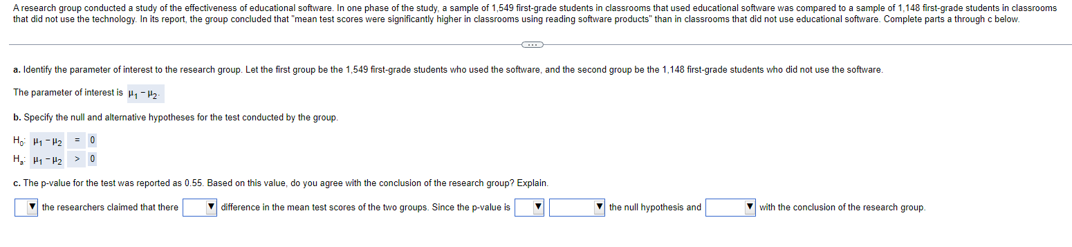 Solved The parameter of interest is b. Specify the null and | Chegg.com