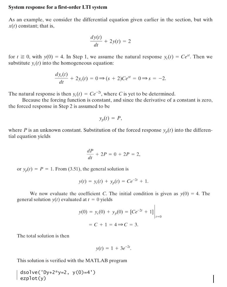 (Solved) : System Response First Order Lti System Example Consider ... (Solved) : System Response First Order Lti System Example Consider ...