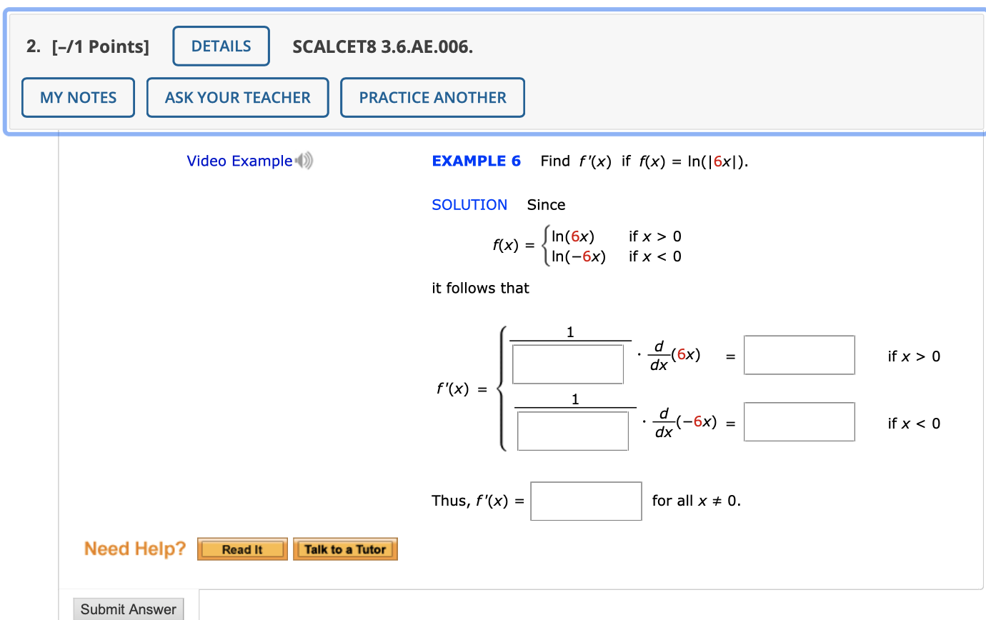 Solved 1. [0.33/1 Points] DETAILS PREVIOUS ANSWERS SCALCET8 | Chegg.com