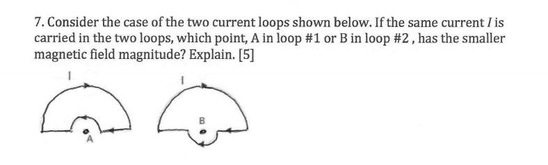 Solved 7. Consider the case of the two current loops shown | Chegg.com