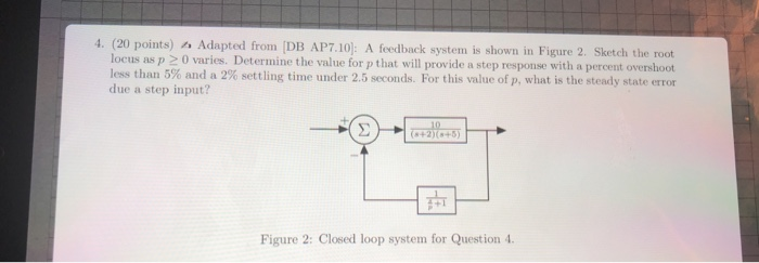 4" (20 points) Adapted from [DB AP7.10]: A feedbac k | Chegg.com