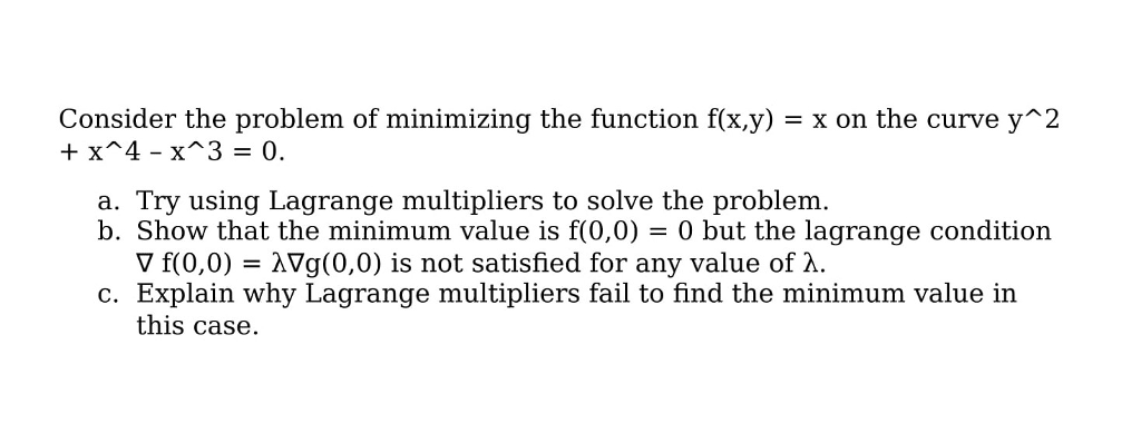Solved Consider the problem of minimizing the function | Chegg.com