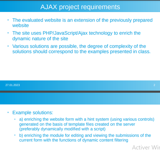 Solved AJAX project requirements - The evaluated website is | Chegg.com