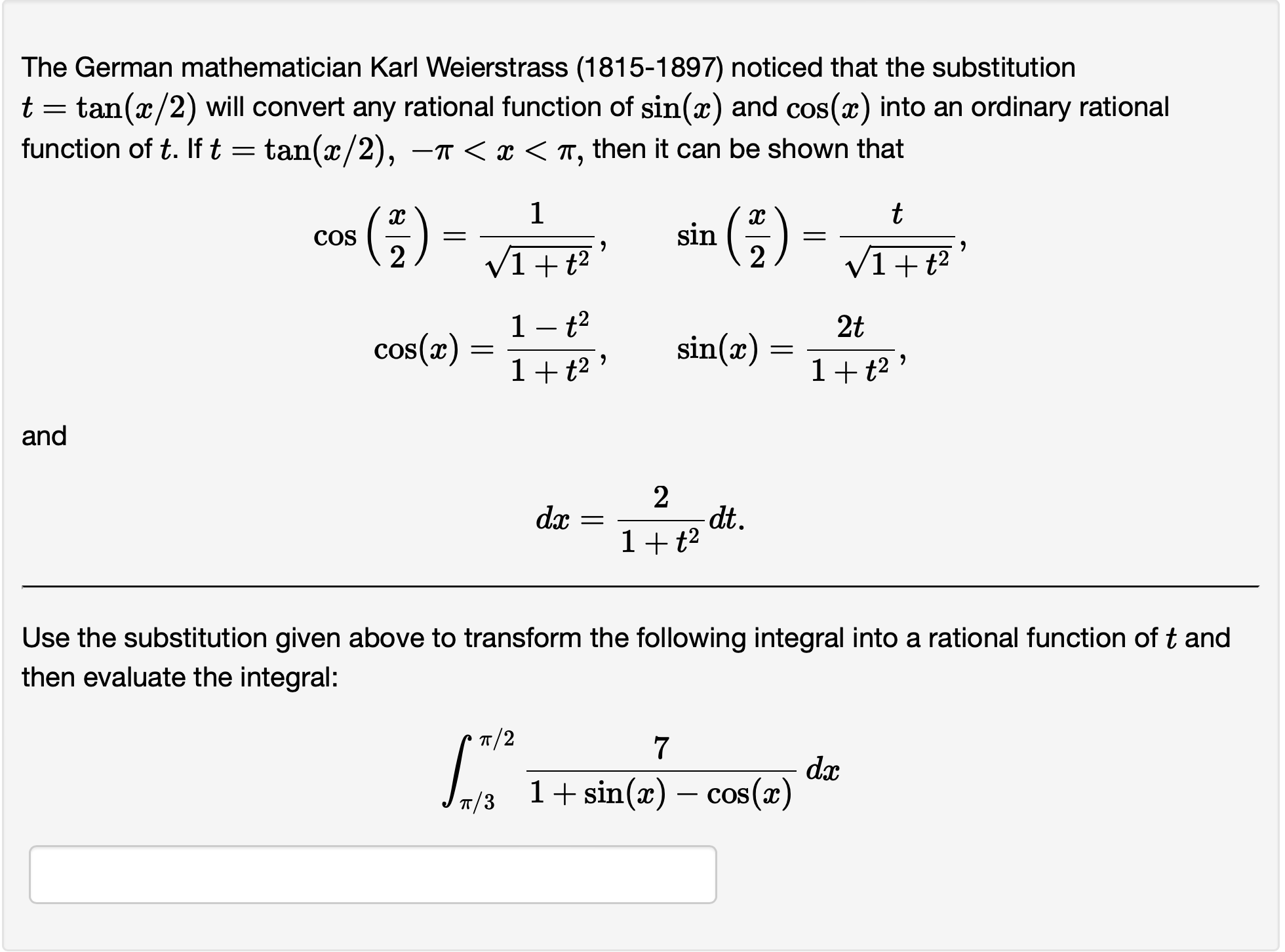 Solved The German Mathematician Karl Weierstrass 1815 1897 