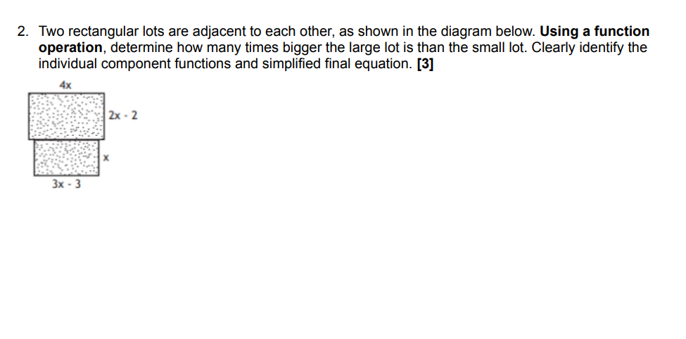 Solved 2. Two rectangular lots are adjacent to each other, | Chegg.com