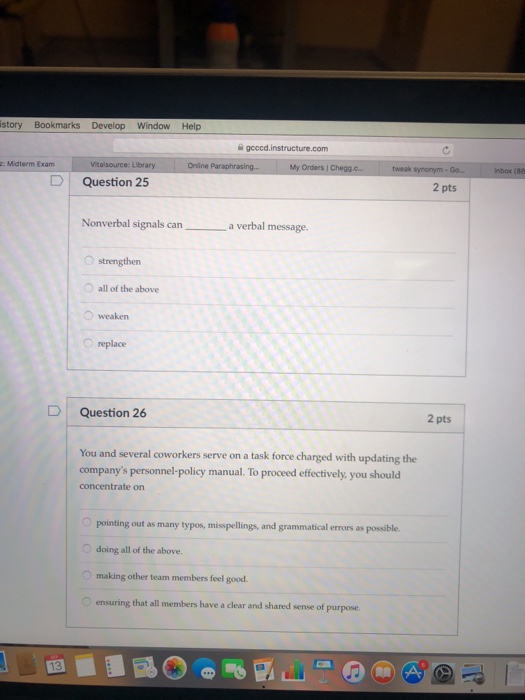 Solved okmarks Develop Window Help gcccd.instructure.com | Chegg.com