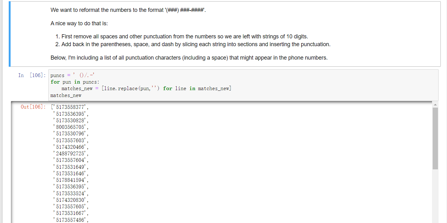 Solved How do I reformat each of the numbers in the list? | Chegg.com