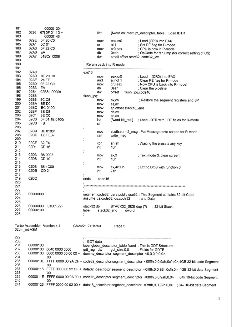 Solved In the interrupt service demo program in 32-bit | Chegg.com