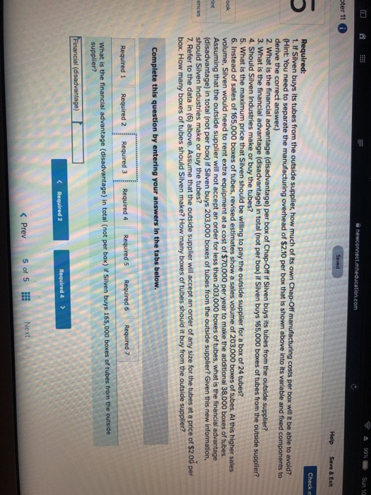 Solved 99% sun 10:5 newconnect Help Save & Exit s Silven | Chegg.com