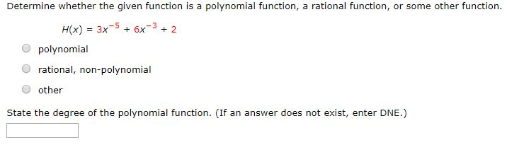 Solved Determine whether the given function is a polynomial | Chegg.com