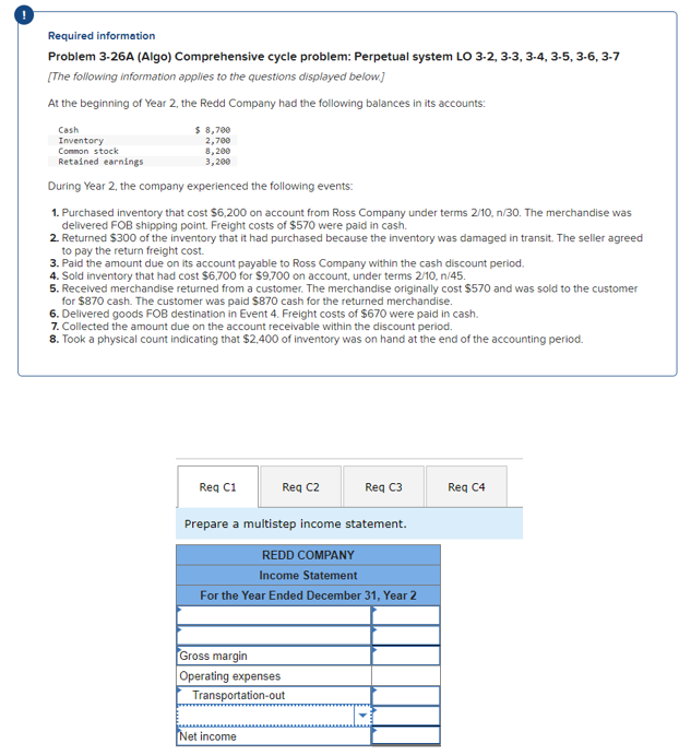 Solved Required information Problem 3-26A (Algo) | Chegg.com Solved Required information Problem 3-26A (Algo) | Chegg.com