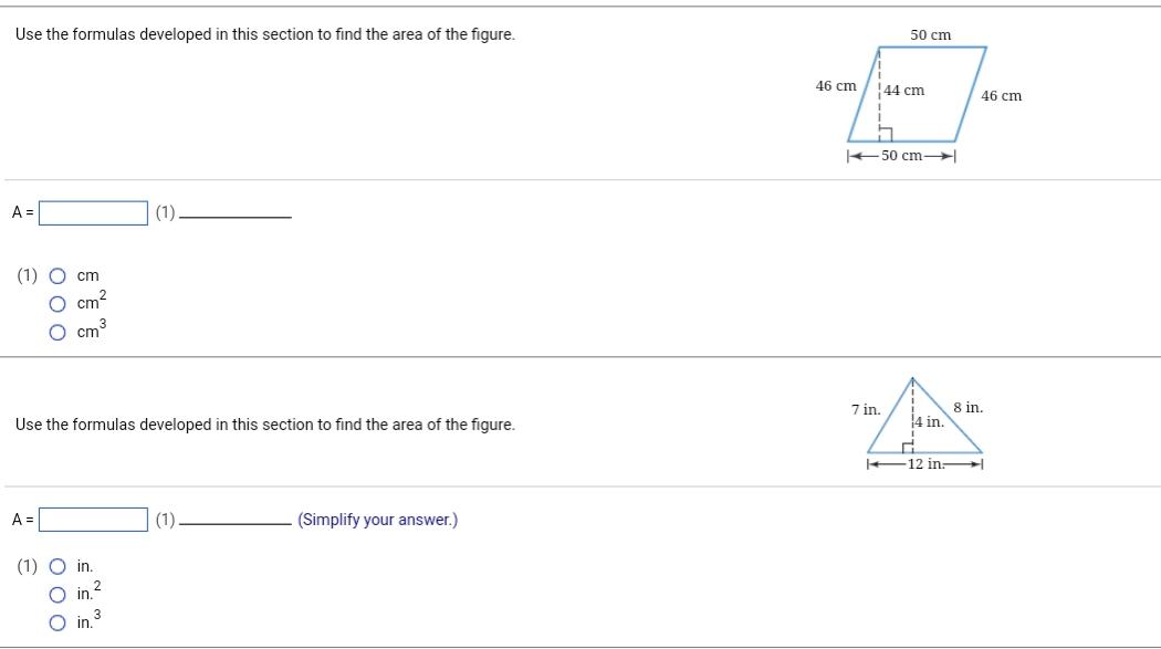 Solved Use the formulas developed in this section to find | Chegg.com