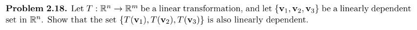 Solved Let T : Rn → Rm be a linear transformation, and let | Chegg.com