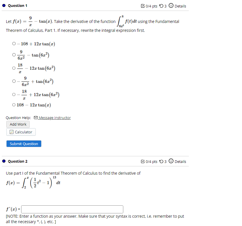 Solved Let f(x)=x9−tan(x). Take the derivative of the | Chegg.com