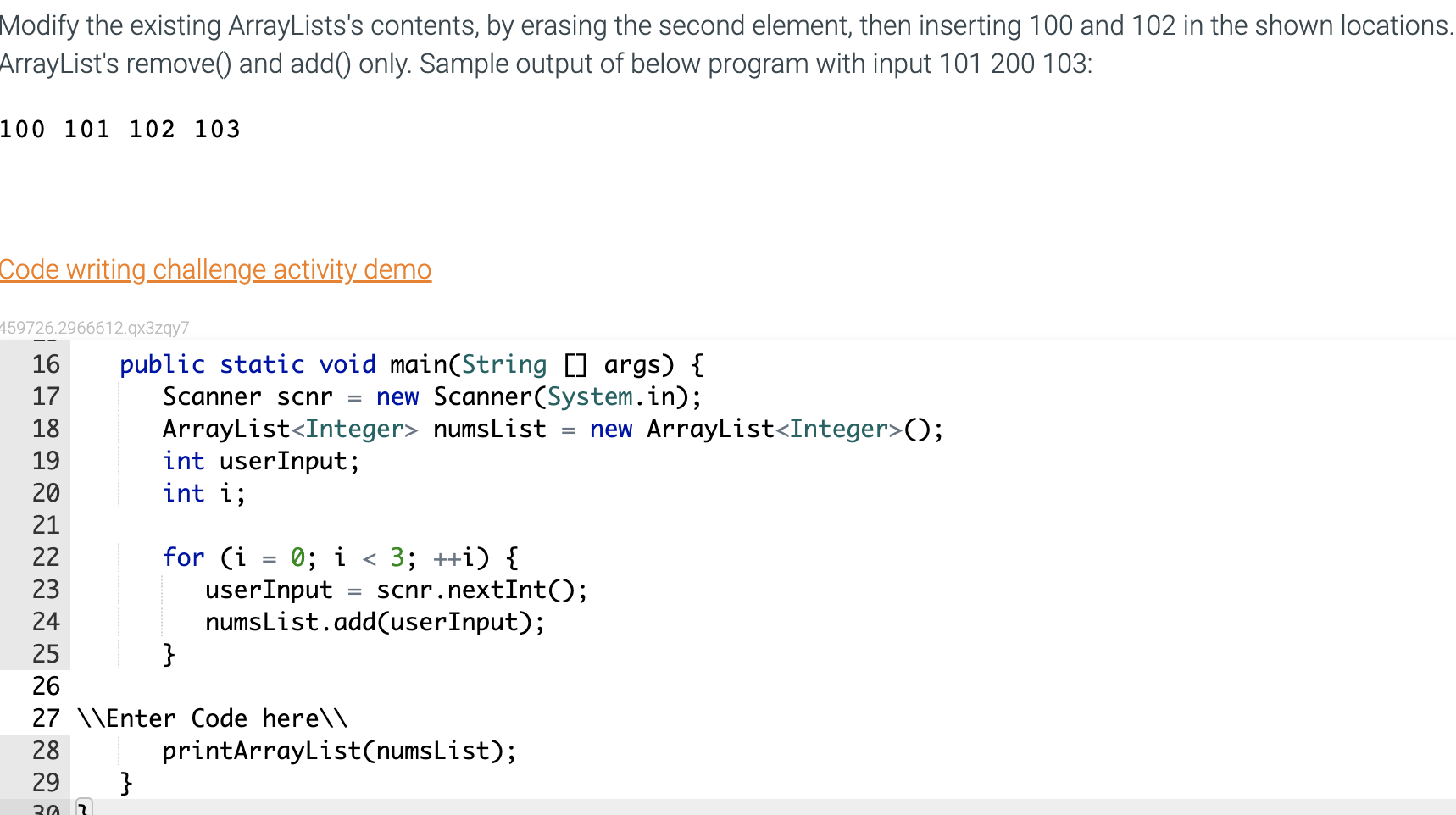 Solved Modify The Existing Arraylistss Contents By Erasing 