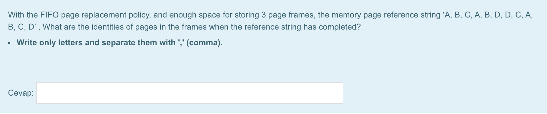 Solved With the FIFO page replacement policy, and enough | Chegg.com