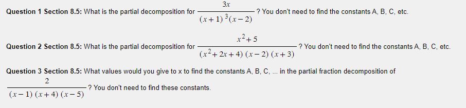 Solved Question 1 Section 8.5: What is the partial | Chegg.com