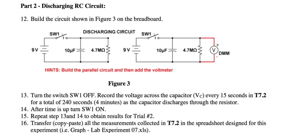 Solved PROCEDURE Part 1 - Charging RC Circuit: 1. Fix the | Chegg.com