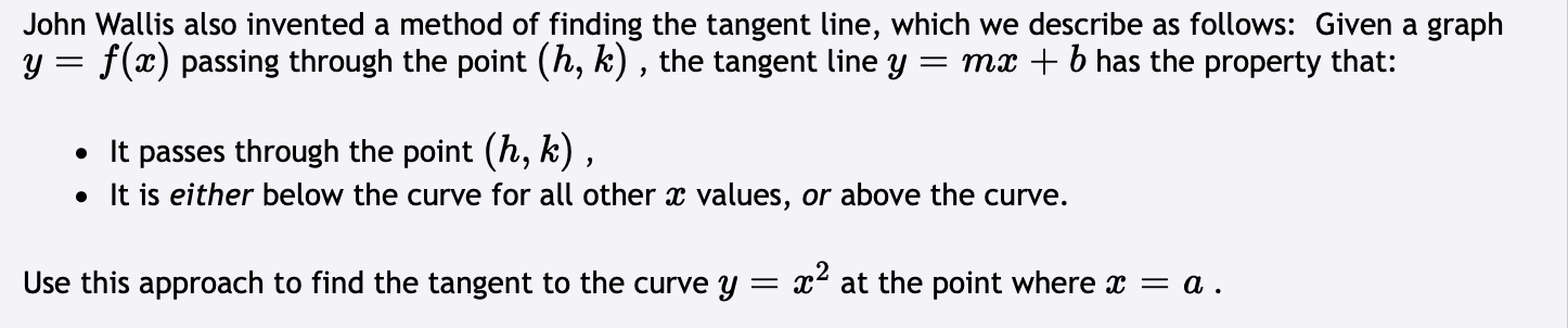Solved John Wallis also invented a method of finding the | Chegg.com