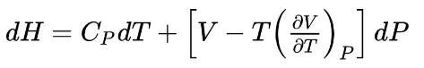 Solved dU=T(∂T∂S)VdT+[T(∂V∂S)T−P]dVdU=CVdT+[T(∂T∂P)V−P]dVdH= | Chegg.com