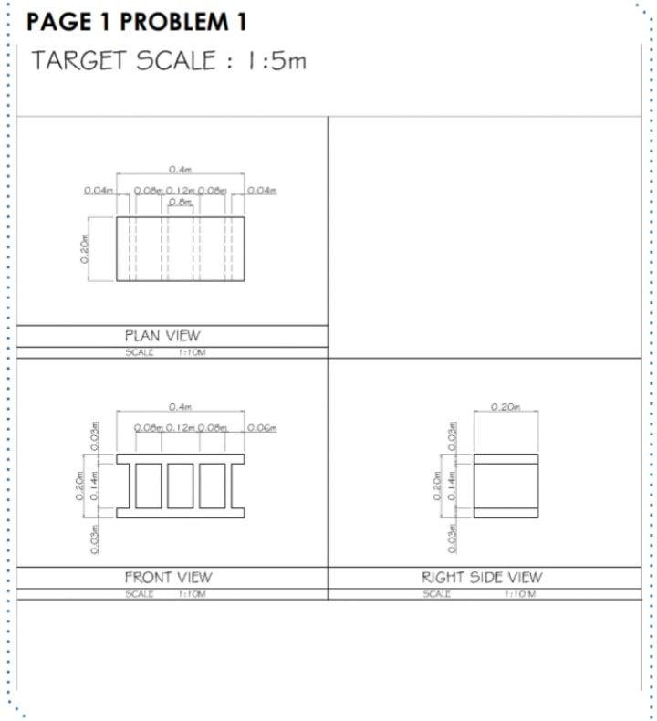 Solved Instructions Page 1 • Given 2 sets of orthographic | Chegg.com