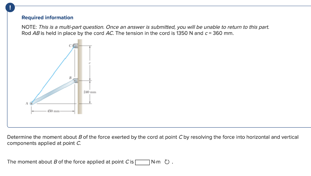 Solved Required information NOTE: This is a multi-part | Chegg.com