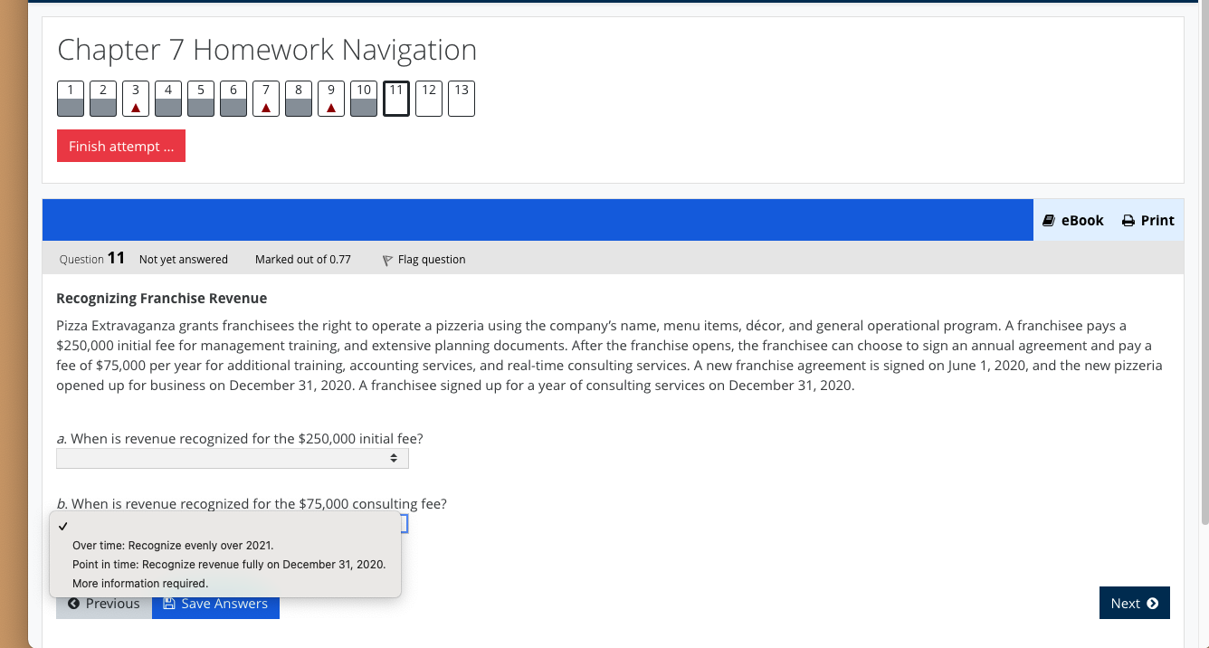Solved Chapter 7 Homework Navigation 3 4 || 5 6 7 8 9 10 11 | Chegg.com
