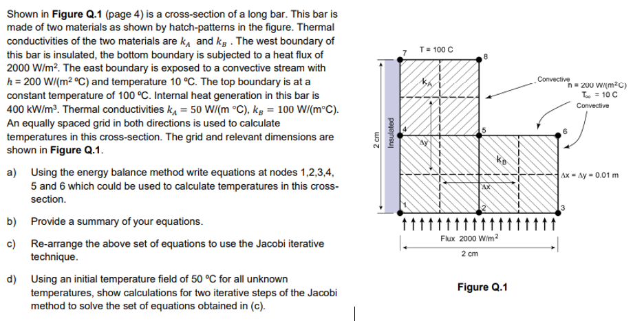 Solved Shown in Figure Q. 1 (page 4) ﻿is a cross-section of | Chegg.com