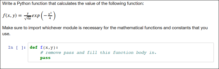 Solved Write a Python function that calculates the value of | Chegg.com