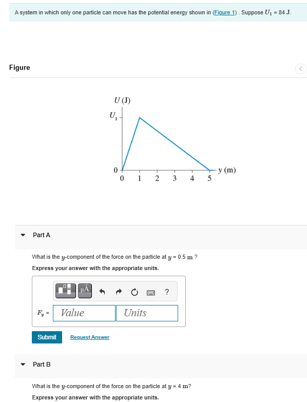 Solved A system in ﻿which only one particle can move has the | Chegg.com