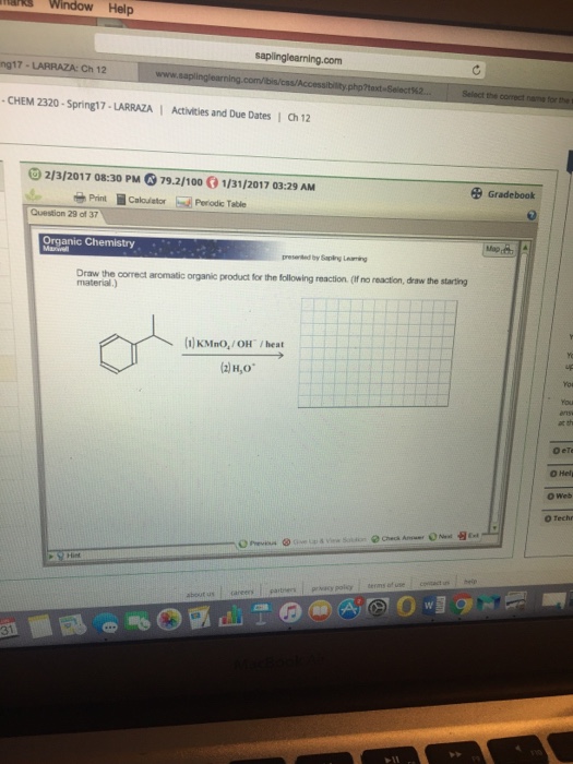 Solved Draw The Correct Aromatic Organic Product For The