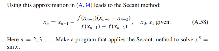 Solved Exercise A.11: Test different methods for root | Chegg.com