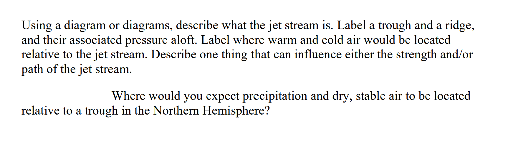 Solved Using a diagram or diagrams, describe what the jet | Chegg.com
