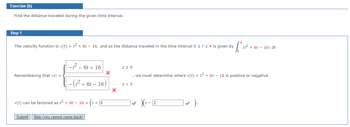 Solved Find the distance traveled during the given time | Chegg.com