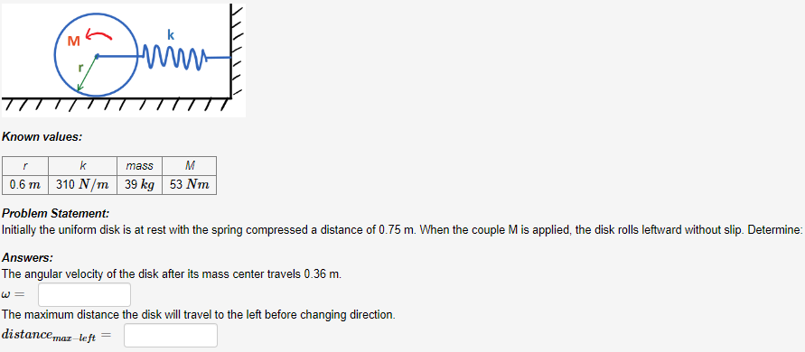 Solved Known values: Problem Statement: Initially the | Chegg.com