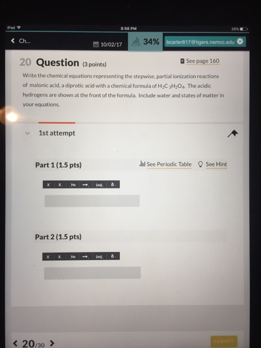 Solved iPad令 8:56 PM く Ch 34% rter817@tigers.nemcc.edu | Chegg.com