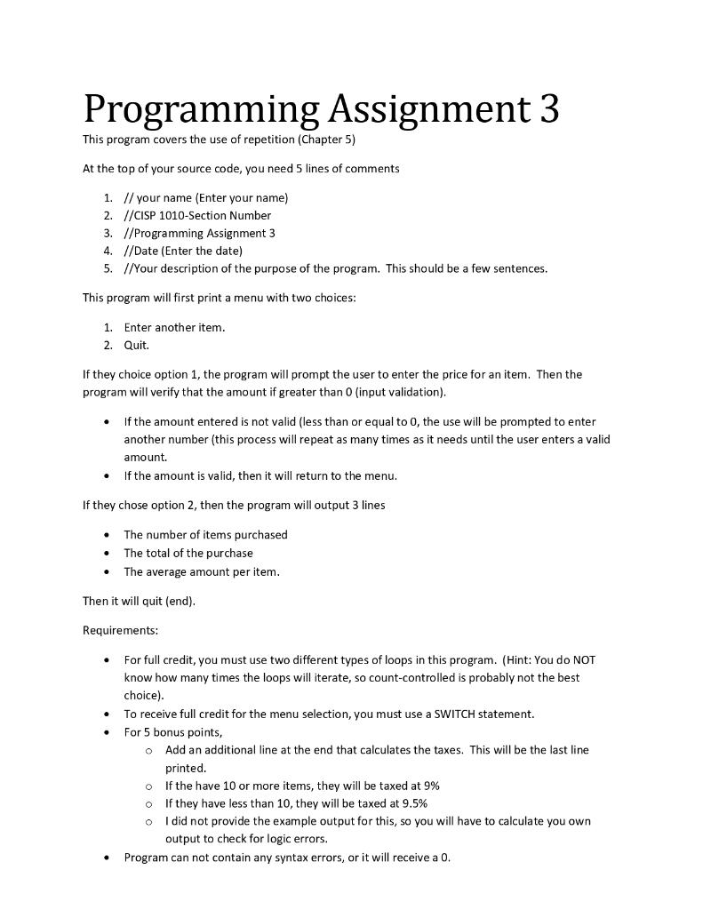 Solved Need help with my c++ assignment values: | Chegg.com