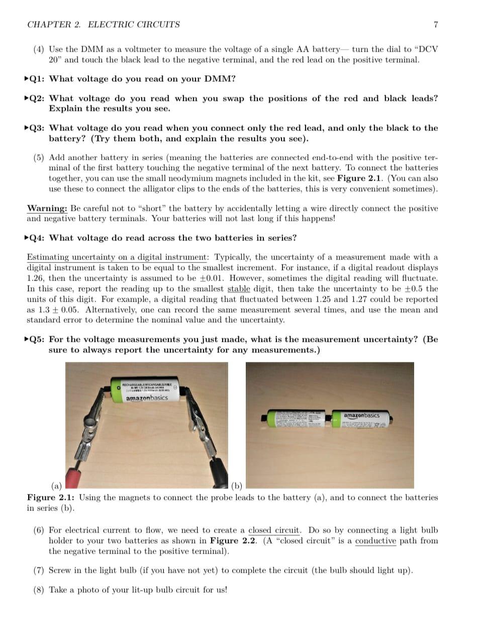 Solved LAB #2: ELECTRIC CIRCUITS OBJECTIVES • Familiarize | Chegg.com
