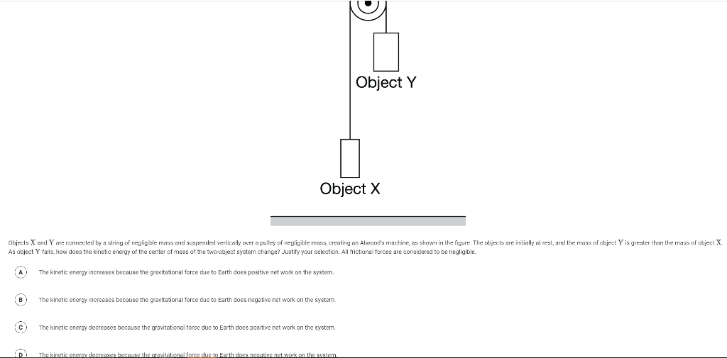 Solved Object Y Object X Ohjects X And Y Are Connected By A